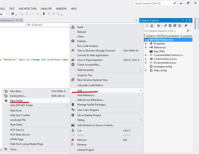 Create a WCF RESTful Service